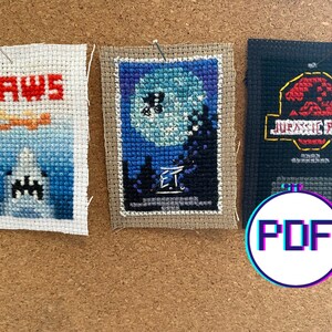 Stephen Spielberg's Mini Cross Stitch Movie Poster - Etsy