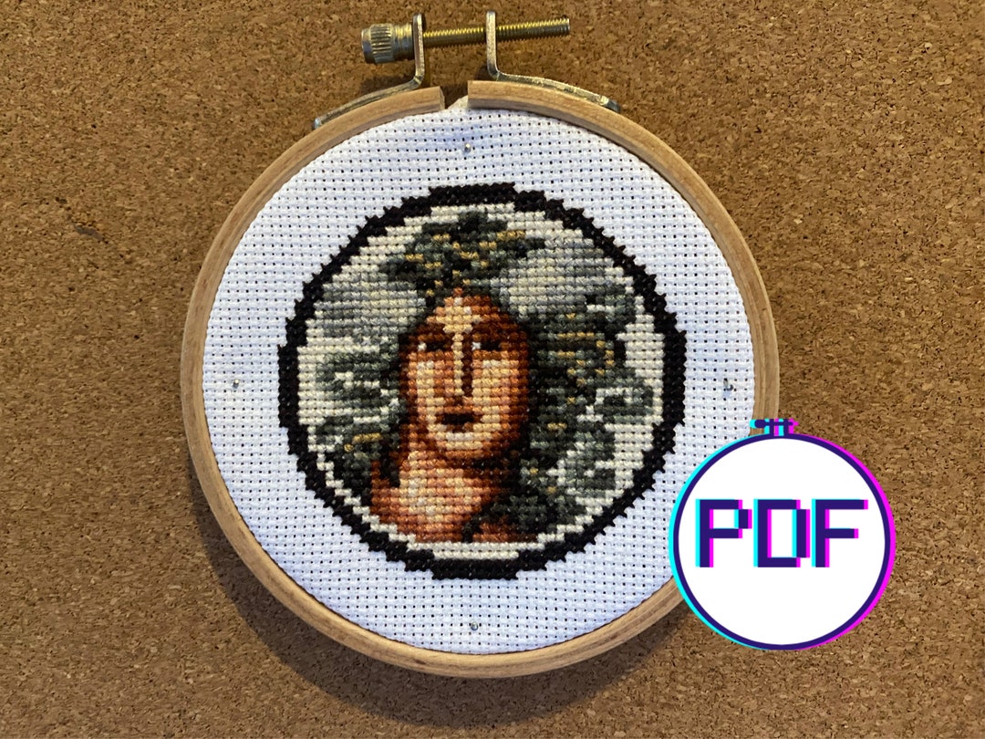 Ancient Greek Medusa Mosaic Cross-stitch Pattern (PDF) - Etsy