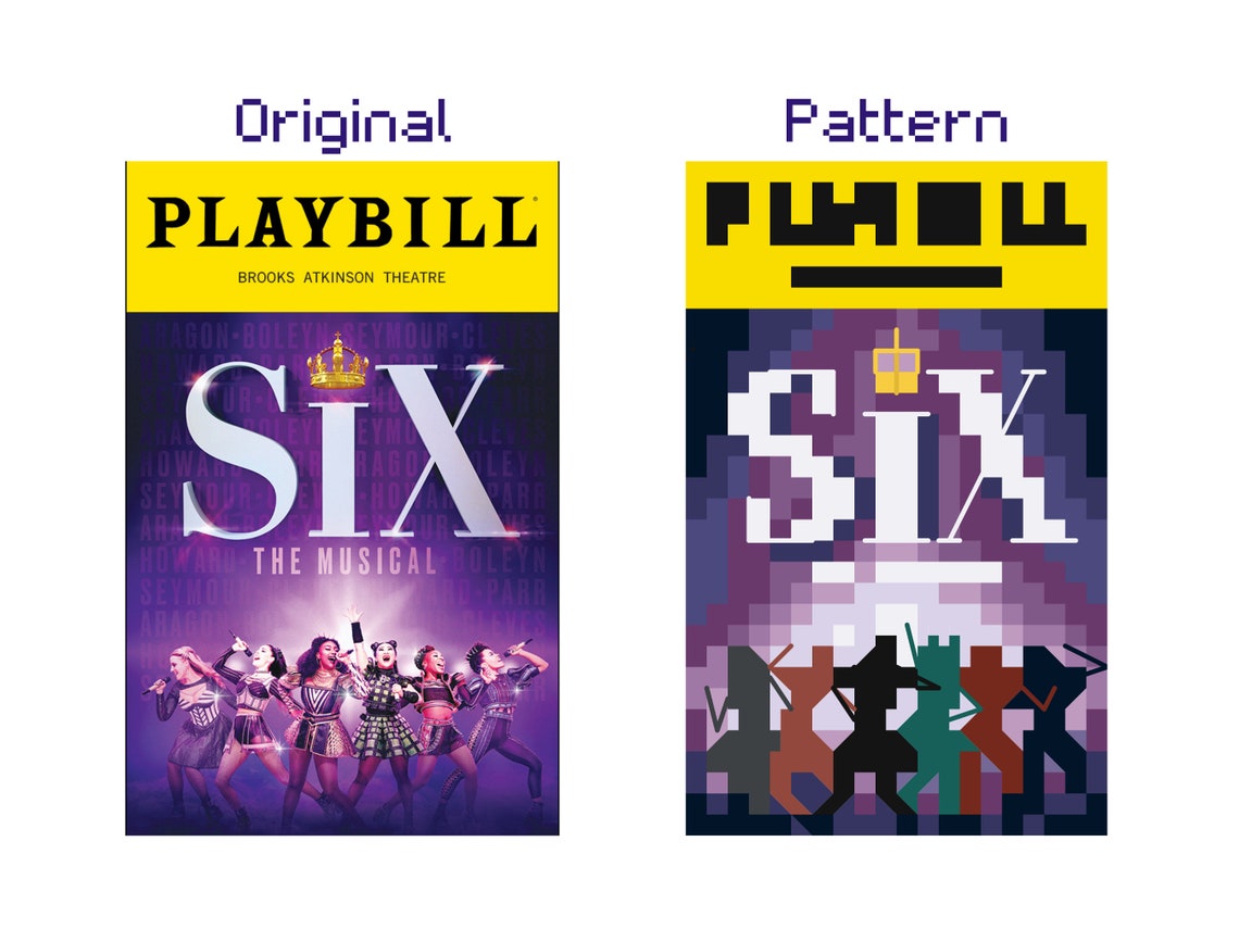 SIX Mini Broadway Playbill Cross Stitch Pattern PDF Download - Etsy