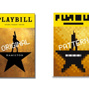 HAMILTON Mini Broadway Playbill Cross Stitch Pattern (PDF) - Etsy