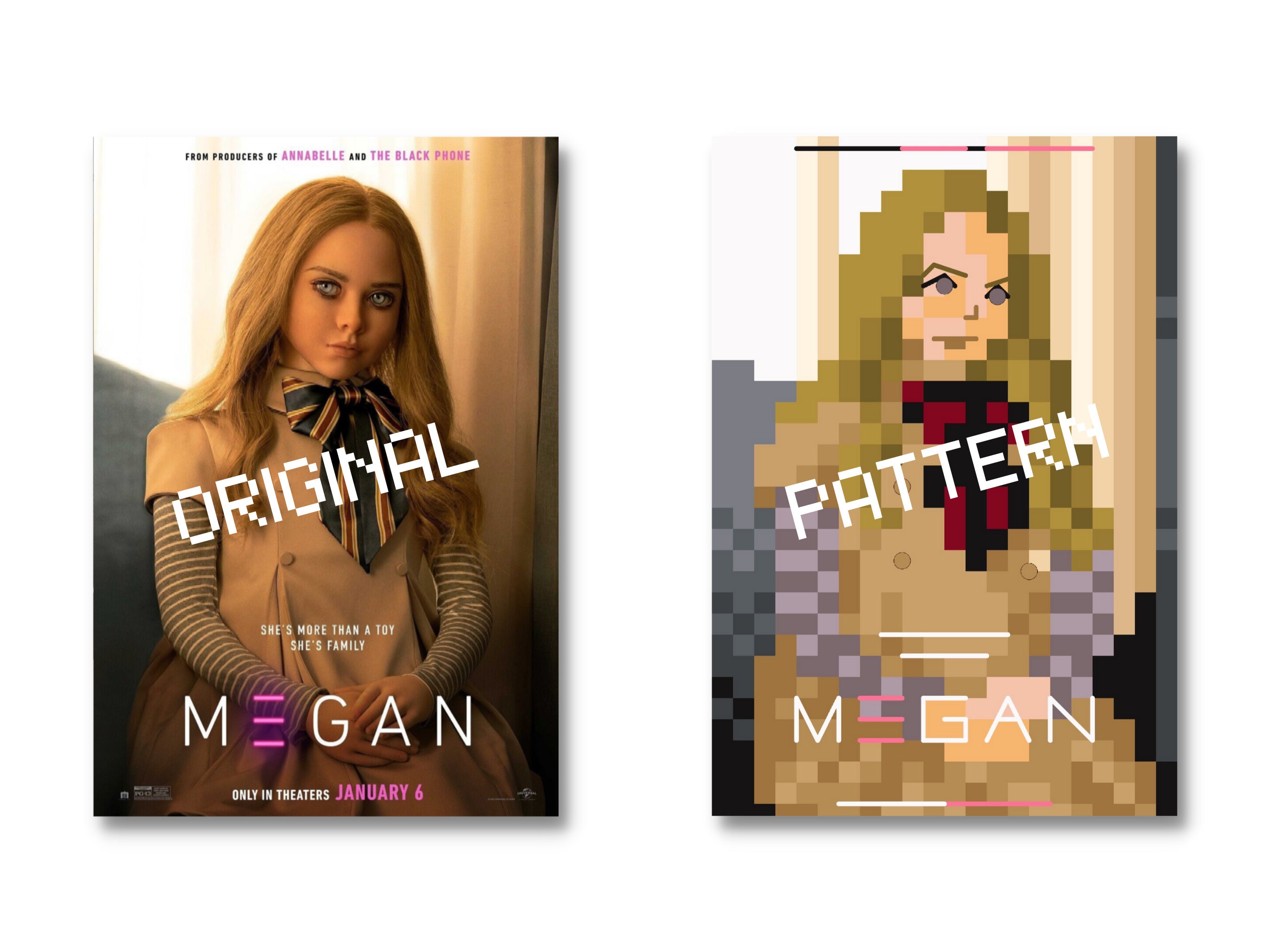 M3GAN Mini Movie Poster Cross Stitch Pattern PDF Download - Etsy Canada