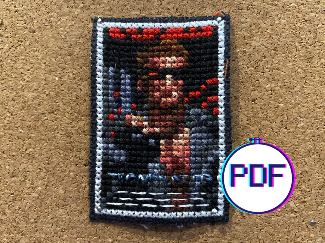 TERMINATOR Mini Movie Poster Cross Stitch Pattern (PDF) - Etsy