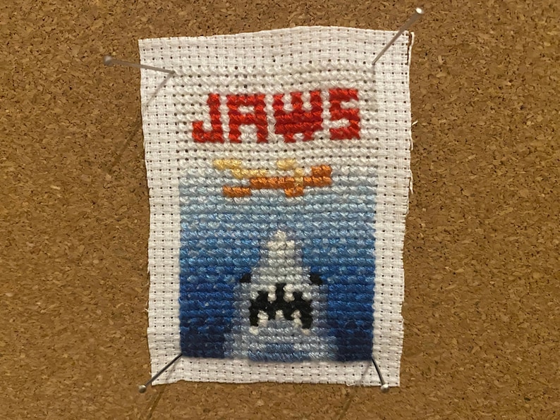 Stephen Spielberg's Mini Cross Stitch Movie Poster - Etsy
