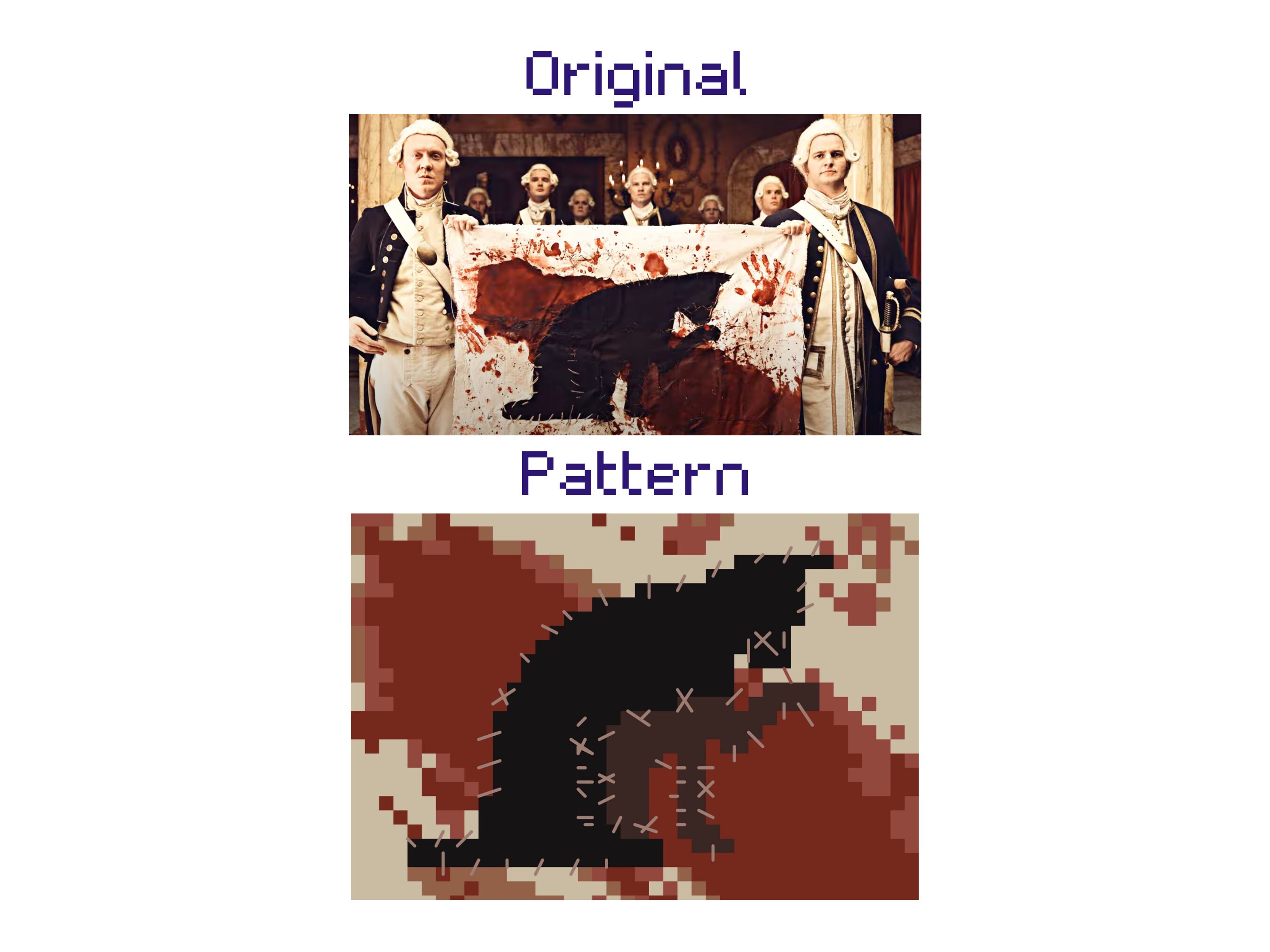 Our Flag Means Death Frenchie's Bloody Cat Flag Mini Cross - Etsy Australia