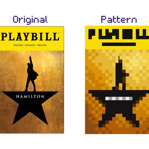 HAMILTON Mini Broadway Playbill Cross Stitch Pattern PDF - Etsy