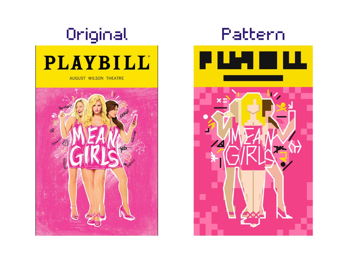 MEAN GIRLS Mini Broadway Playbill Cross Stitch Pattern PDF - Etsy