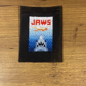 JAWS Framed Mini Movie Poster Cross Stitch Piece - Etsy