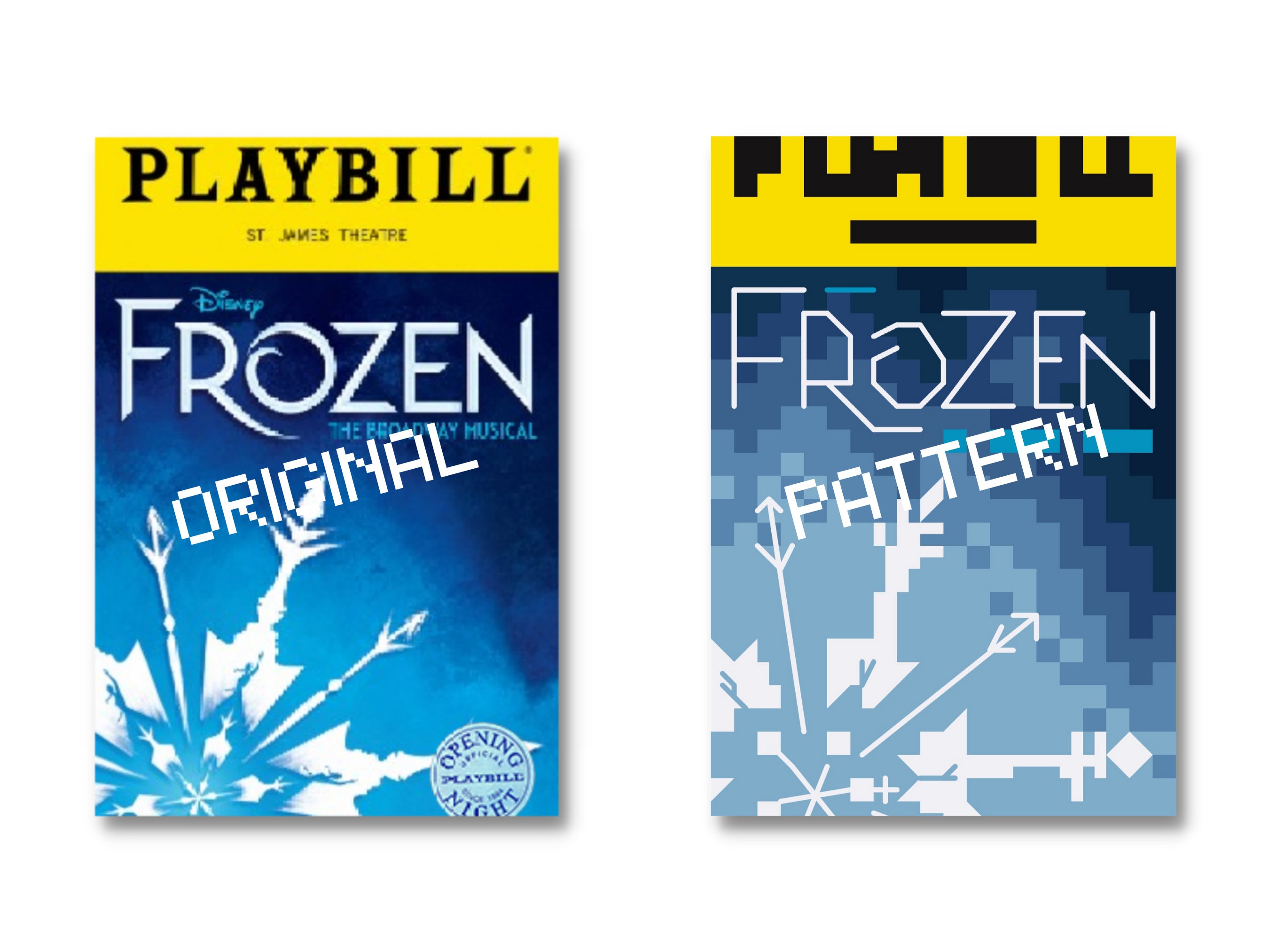 FROZEN Mini Broadway Playbill Cross Stitch Pattern (PDF) - Etsy
