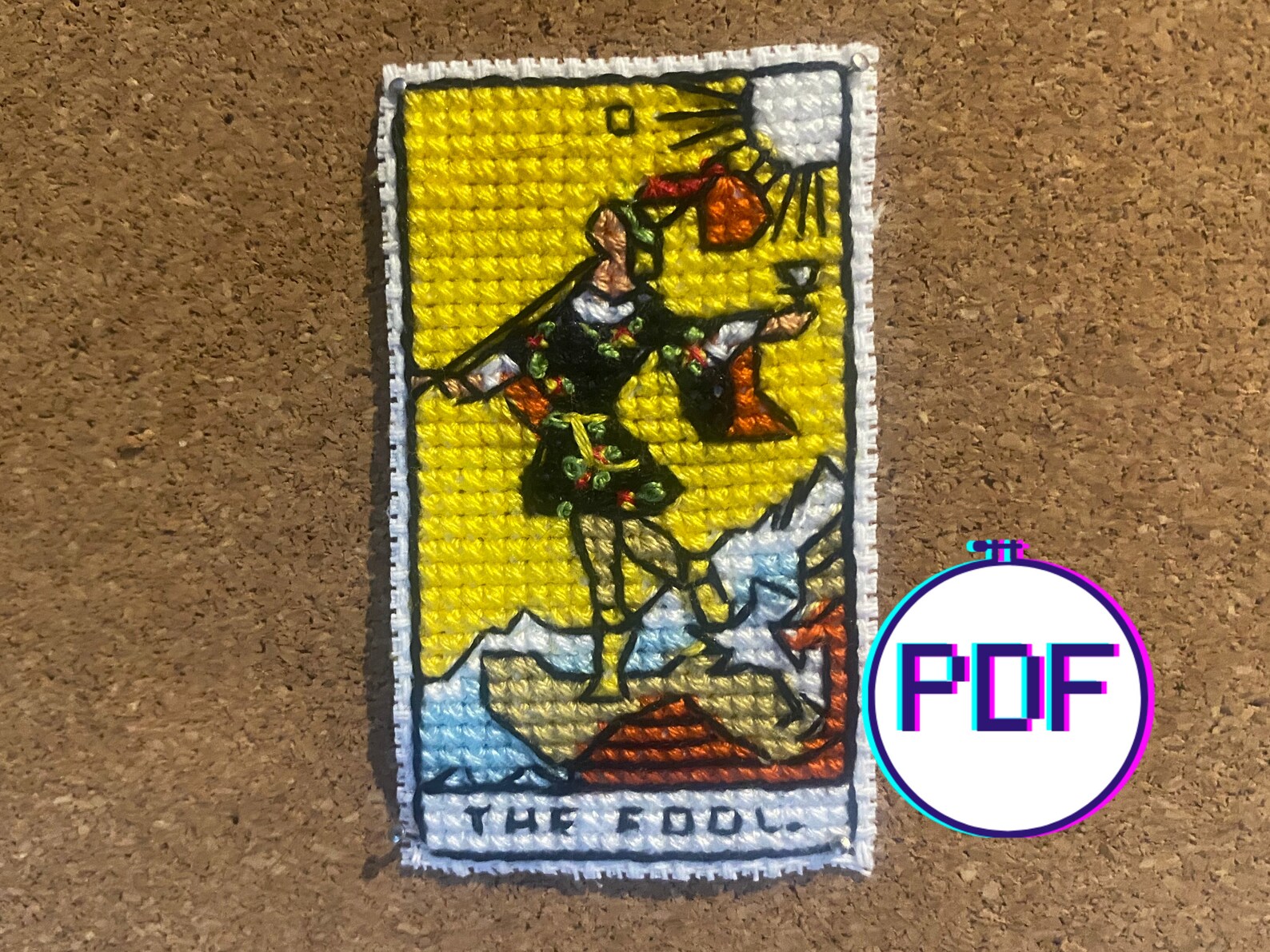 THE FOOL Mini Tarot Cross Stitch Pattern (PDF) - Etsy