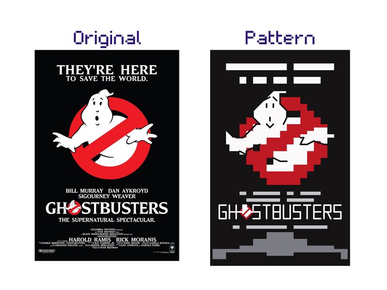 GHOSTBUSTERS 1984 Mini Movie Cross Stitch Pattern - Etsy