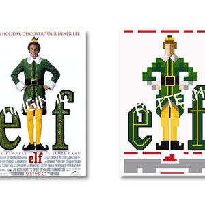 ELF Mini Movie Poster Cross Stitch Pattern (PDF) - Etsy