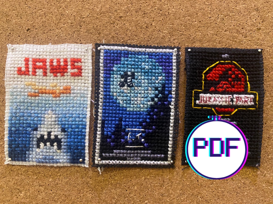 Stephen Spielberg's Mini Cross Stitch Movie Poster Patterns - Etsy