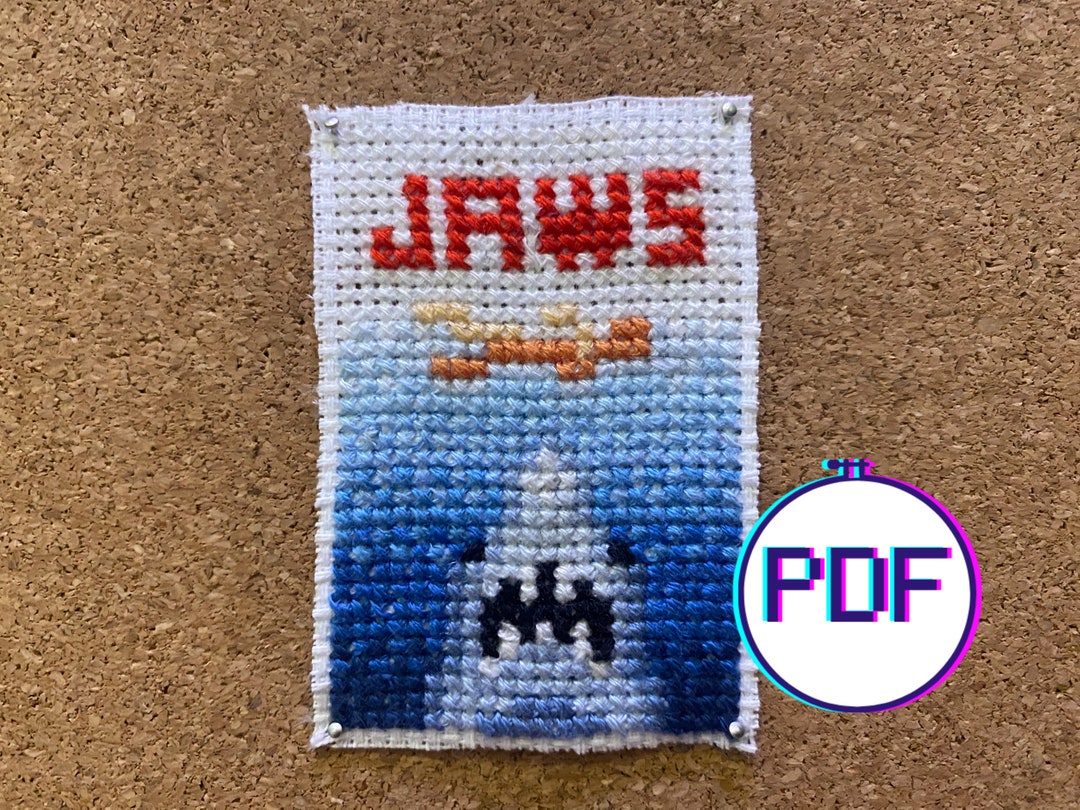 JAWS Mini Movie Poster Cross Stitch Pattern (PDF) - Etsy