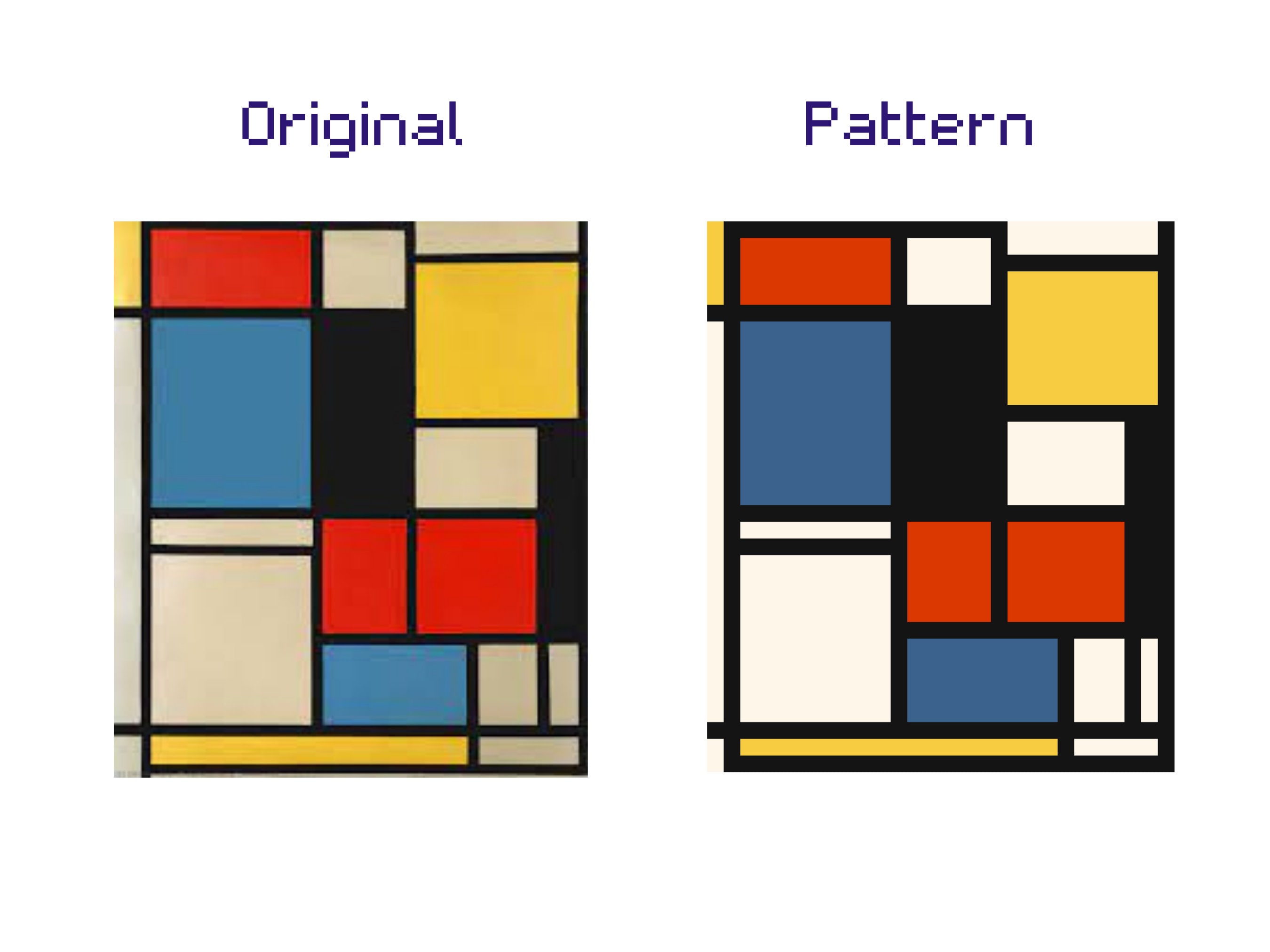 Piet Mondrian Tableau No. 2 1921-25 Mini Modern Art Cross Stitch ...