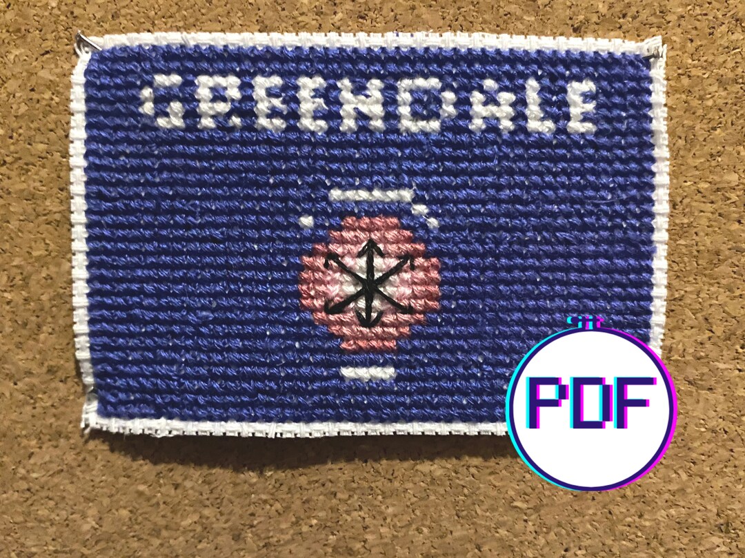 COMMUNITY Greendale Flag Mini Cross Stitch Pattern PDF Download - Etsy