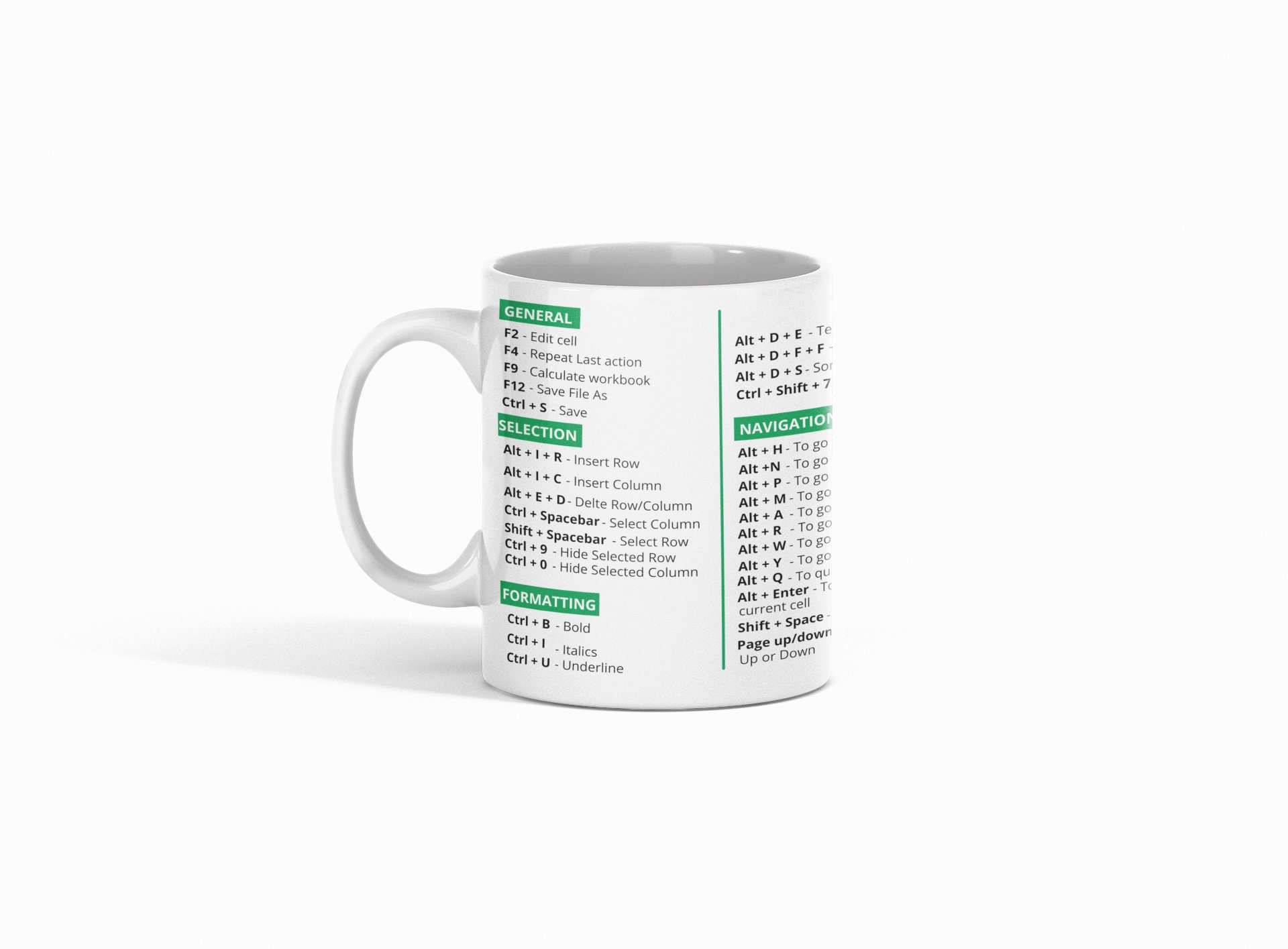 Excel Super Shortcuts Mug tiktok: Coworker Coffee Mug, Office Mug, Nerd ...
