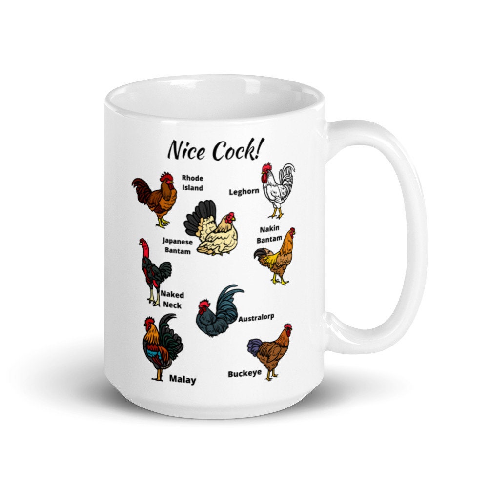 Nice Cock Mug, Fowl Language Funny Novelty Mug Gift, Mother Clucker ...