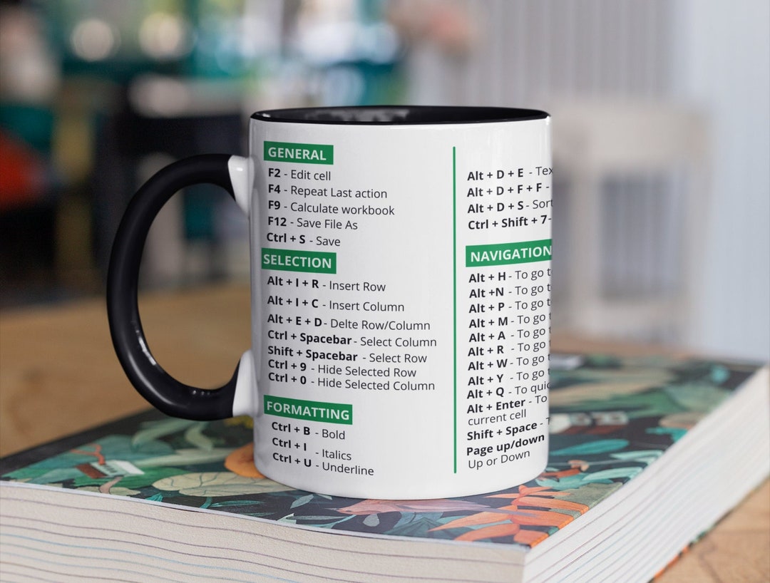 Excel Super Shortcuts Mug (tiktok): Coworker Coffee Mug, Office Mug ...