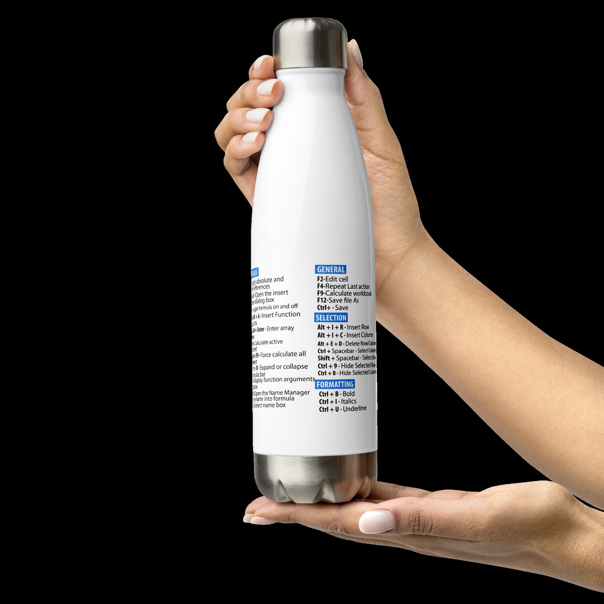 Excel Super Shortcuts Water Bottle tiktok: Coworker Gift, Office Water ...