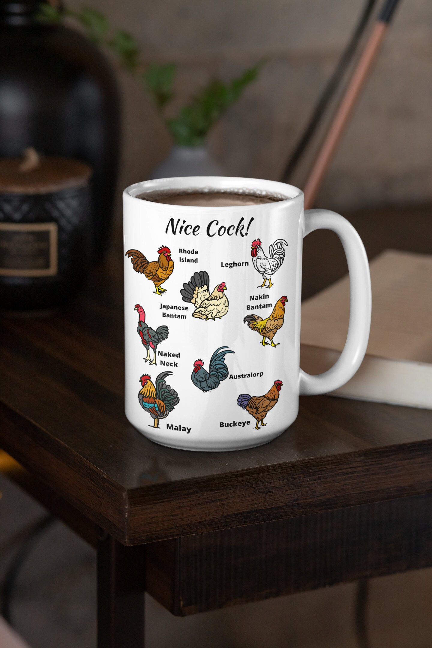 Nice Cock Mug, Fowl Language Funny Novelty Mug Gift, Mother Clucker ...