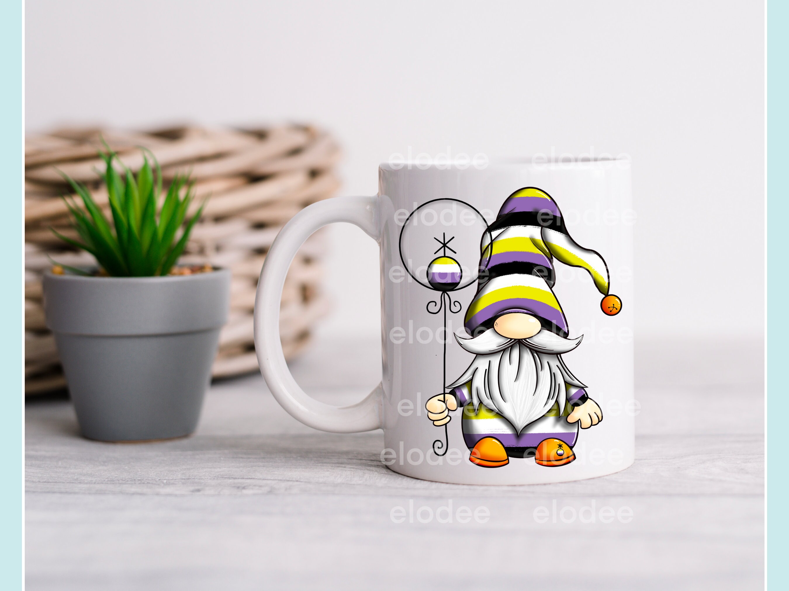 Non-binary Gnome Clip Art | Sublimation | PNG | Gonk | Pride Month ...