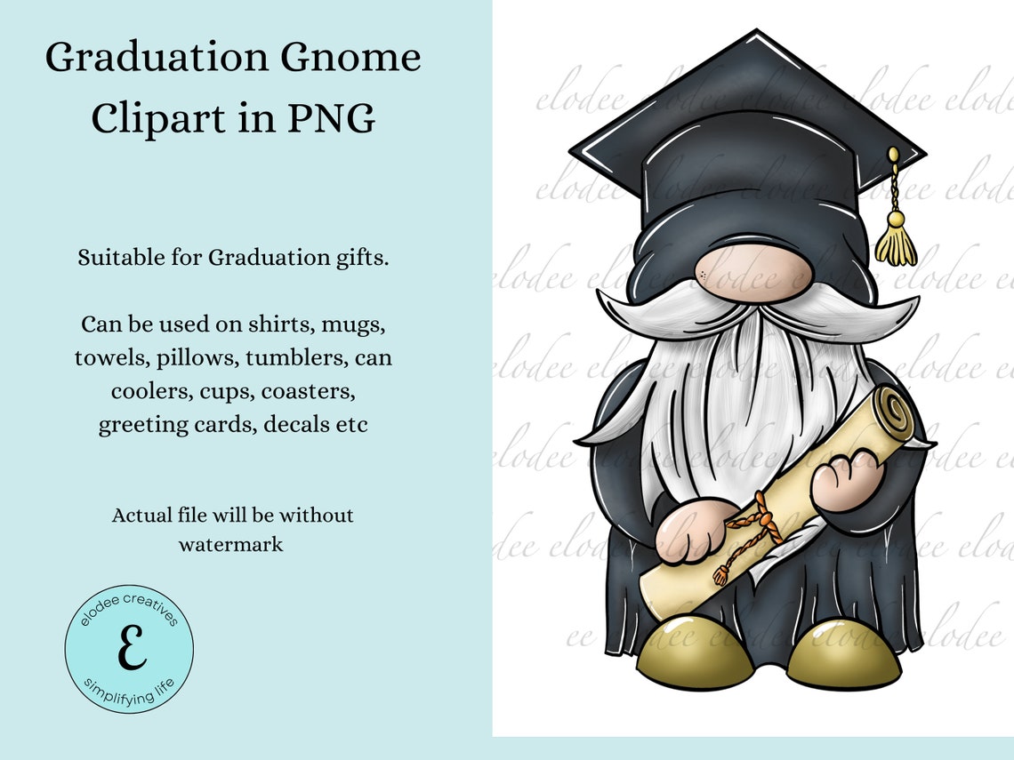 Graduation Gnome Clip Art | Sublimation | PNG | Gonk | Graduation Day ...