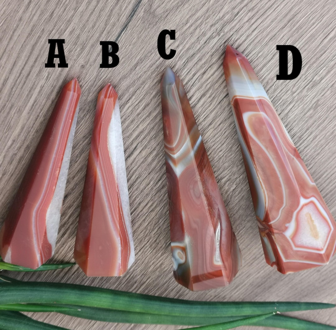 Orange Sardonyx Agate, Obelisk / Natural Stone Tower / Lithotherapy - Etsy