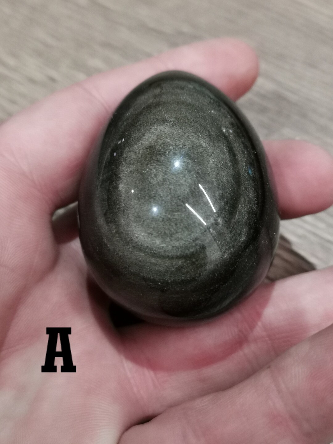 Obsidian Gold Golden Reflection, EGG in Natural Stone, Top AAA Quality ...