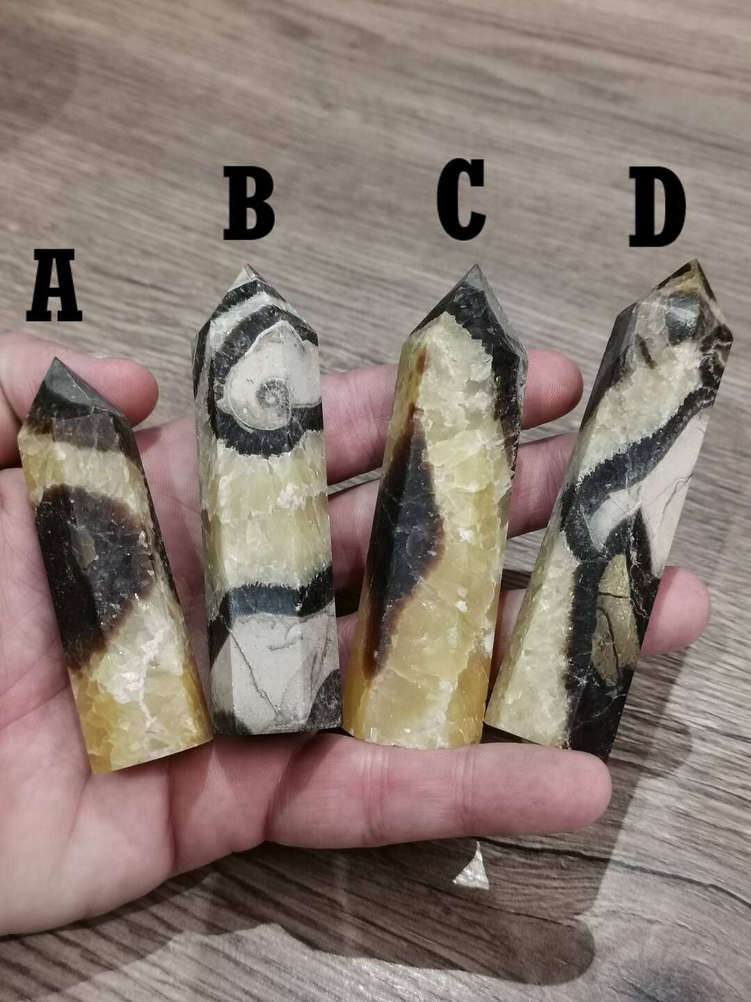 Septaria Point-cut Natural Stone / Collectible Obelisk - Etsy