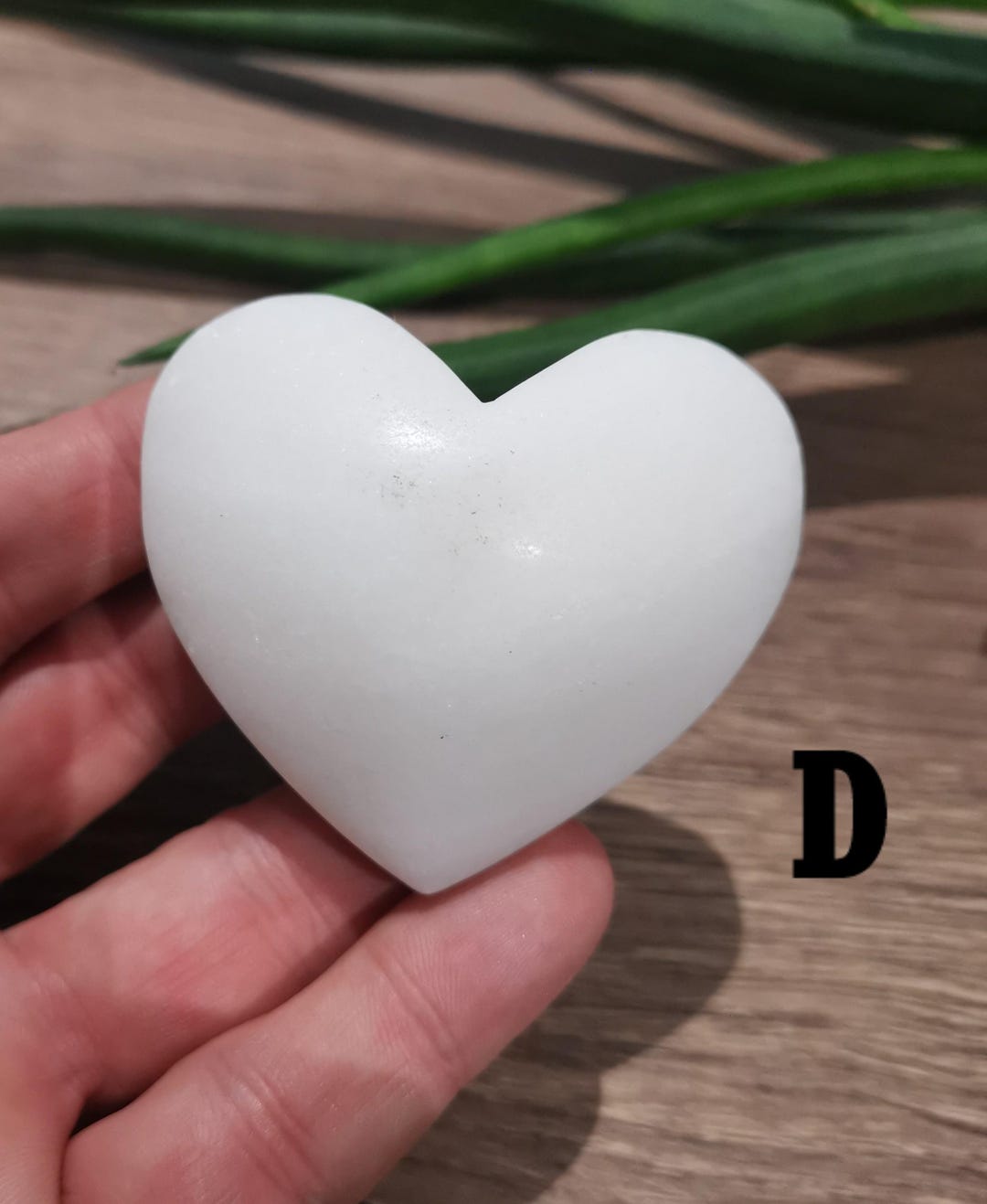 Pure White Jade, Natural Stone Cut in a HEART, Ideal for Mineral ...