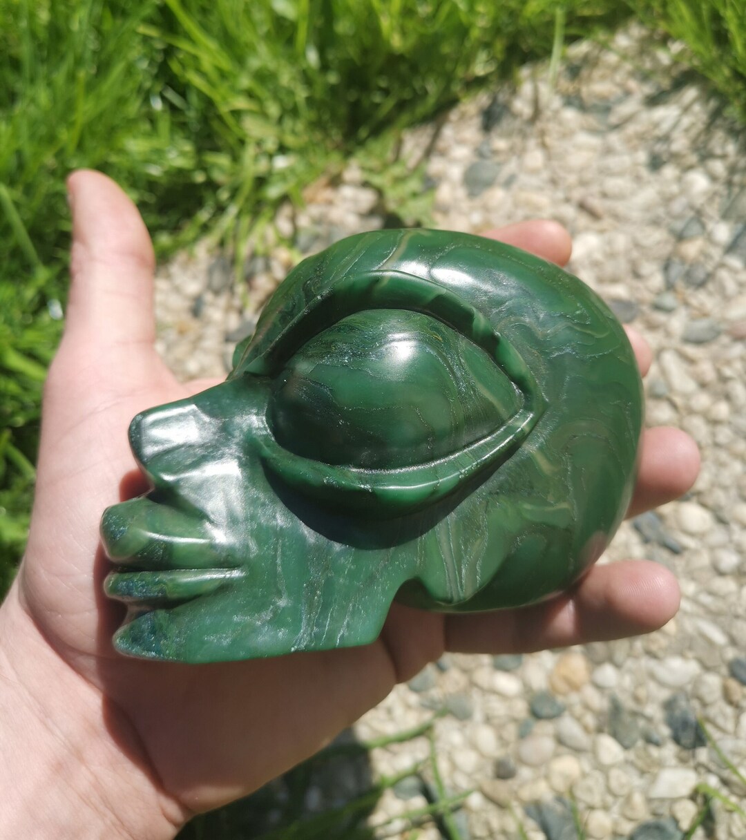 VERDITE African Stone Sculpture Type African Head of Natural Stone ...