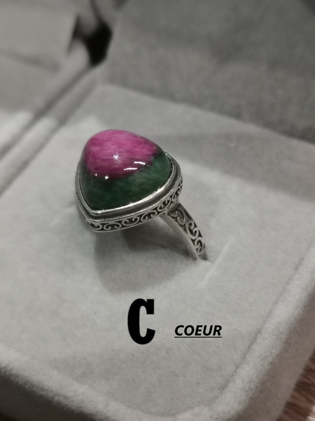 Ruby Zoisite, Extra Quality, 925 Silver Ring / Adjustable in Size - Etsy