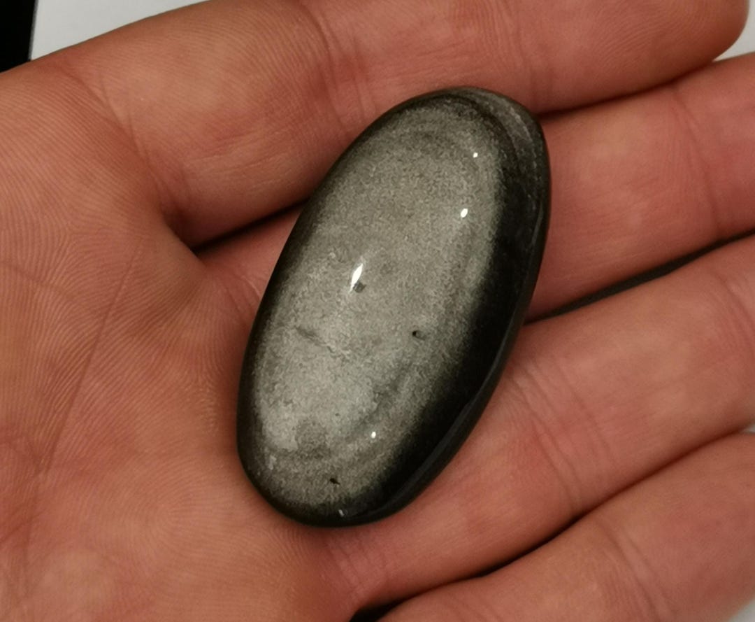 Silver Obsidian, Pebble, Tumbled Stone, AAA Quality - Etsy
