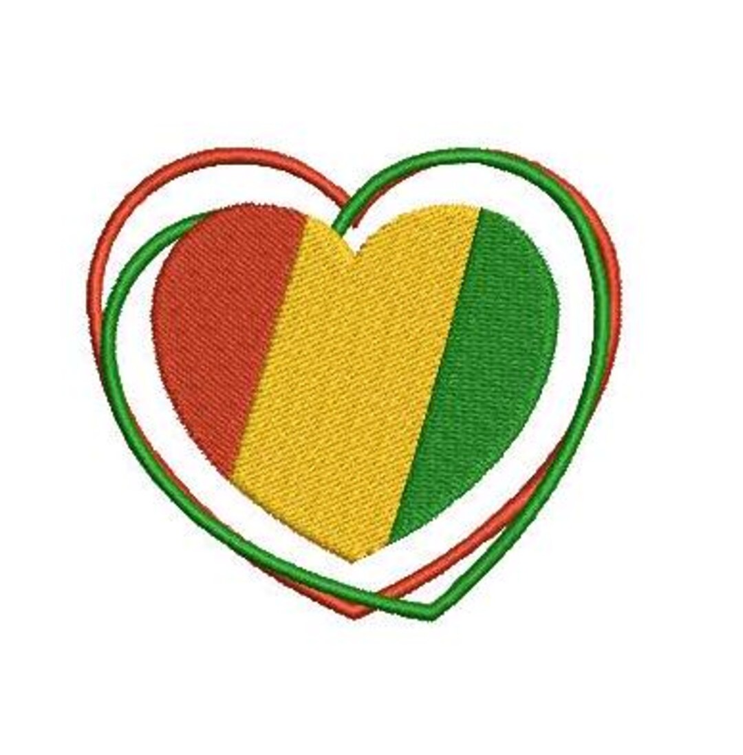 Black History African Heart Embroidery Design - Etsy