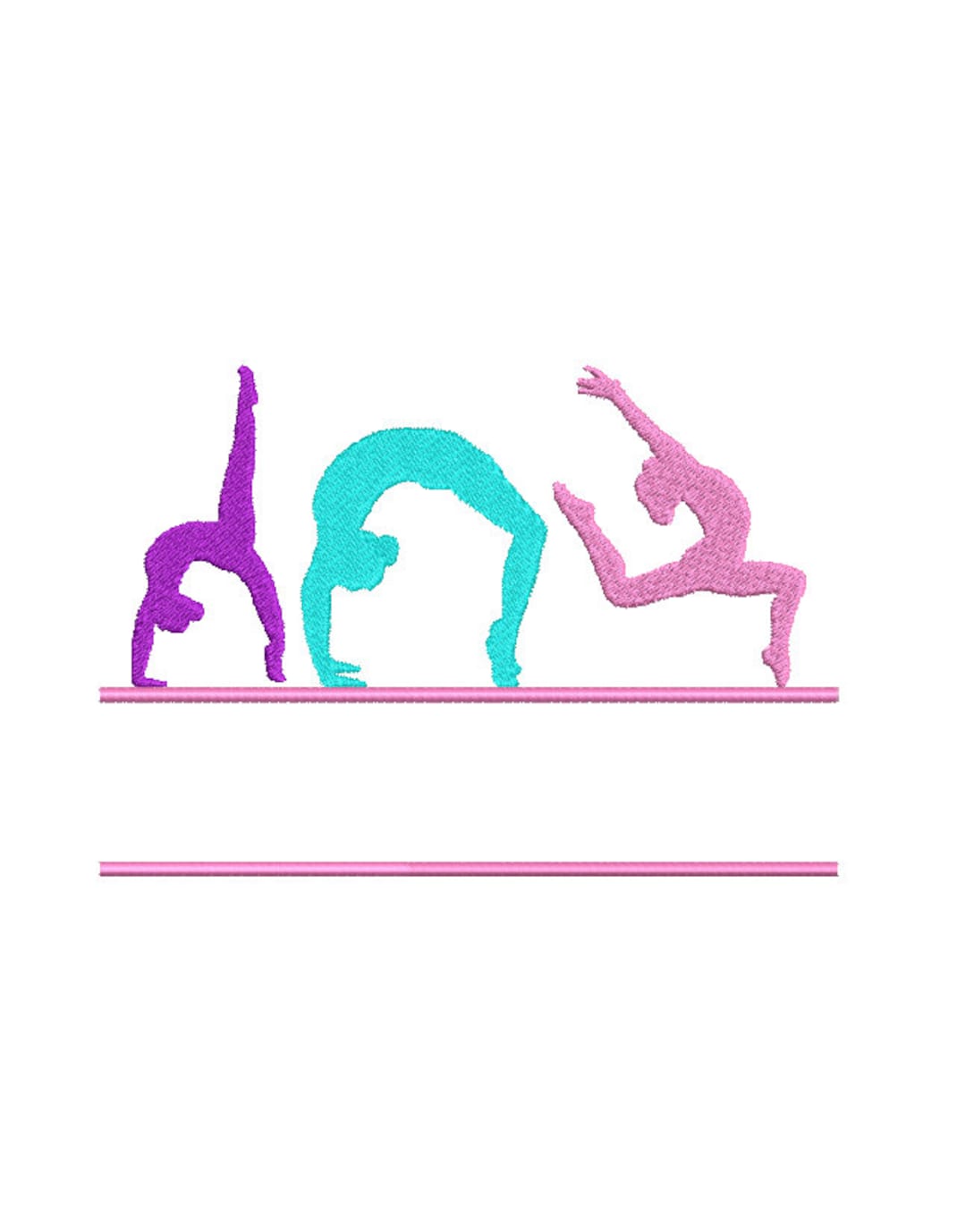 Gymnastic Embroidery Design 3-6 Inches - Etsy