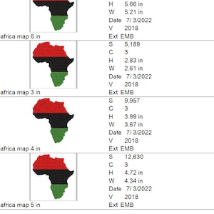 Africa Map Embroidery Design - Etsy