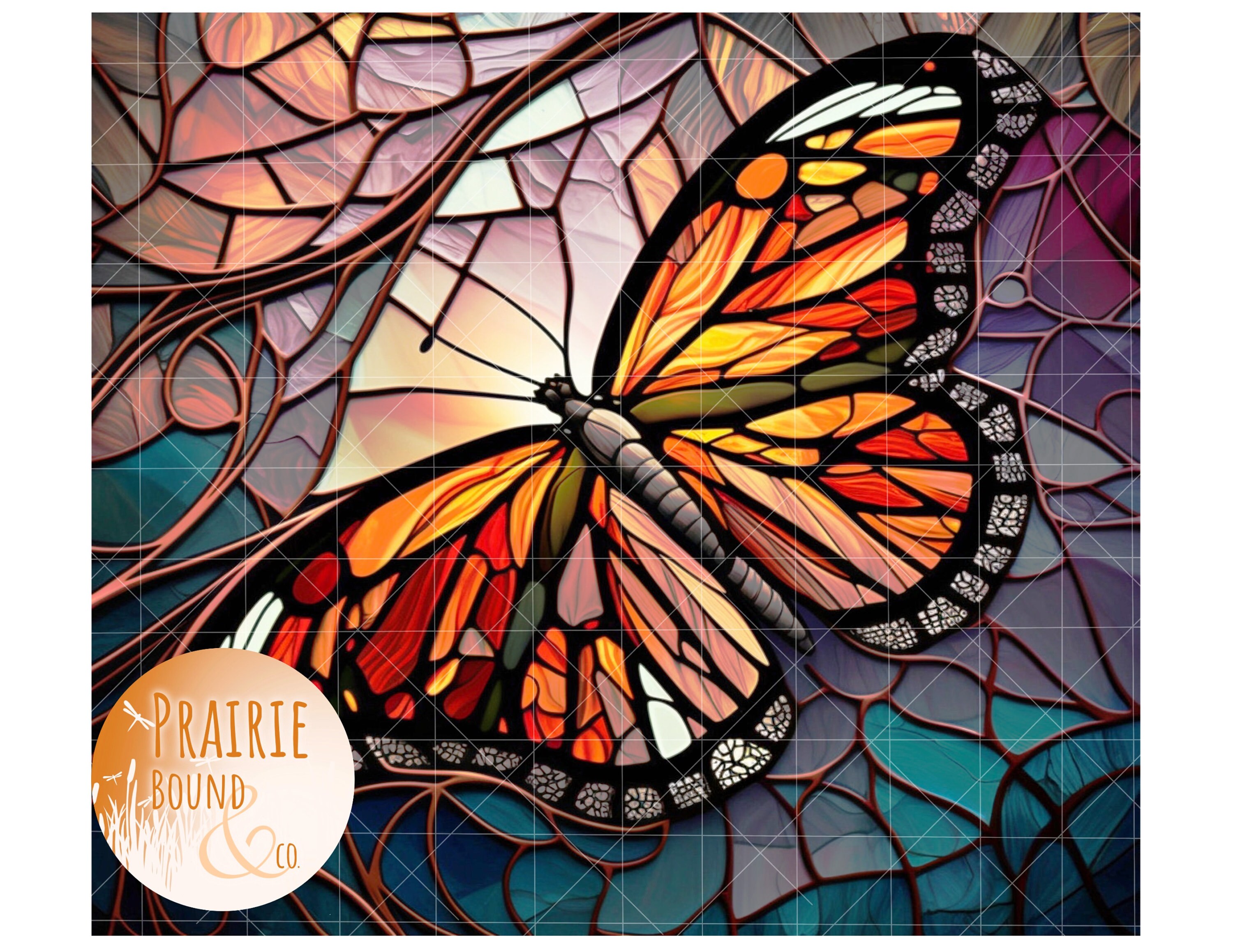 Digital Download Stained Glass Butterfly - Etsy