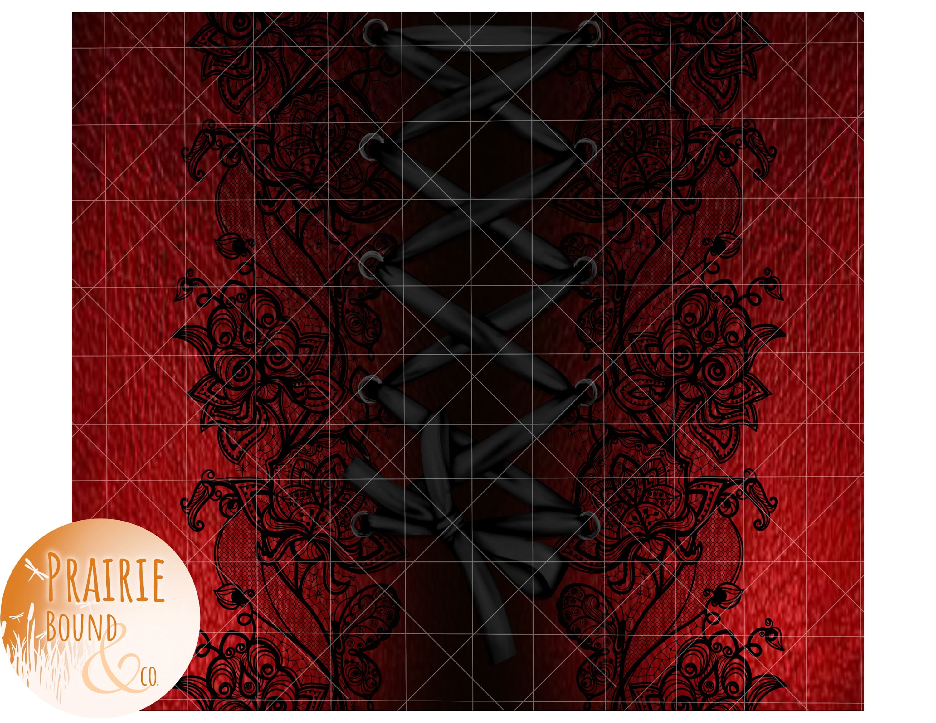 Digital Download Red and Black Lace Corset - Etsy