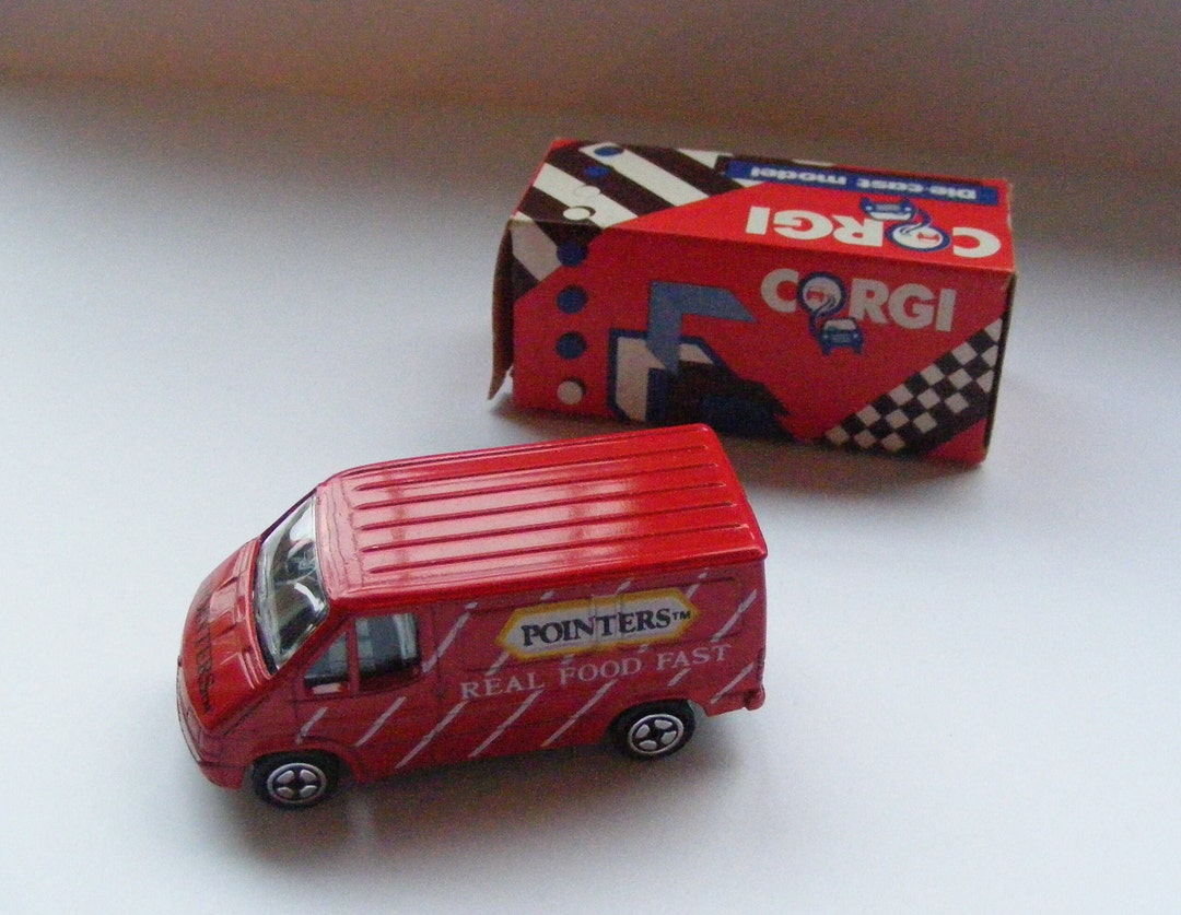 Vintage 1980s Boxed Corgi Ford Transit Pointers Miniature Diecast Model ...