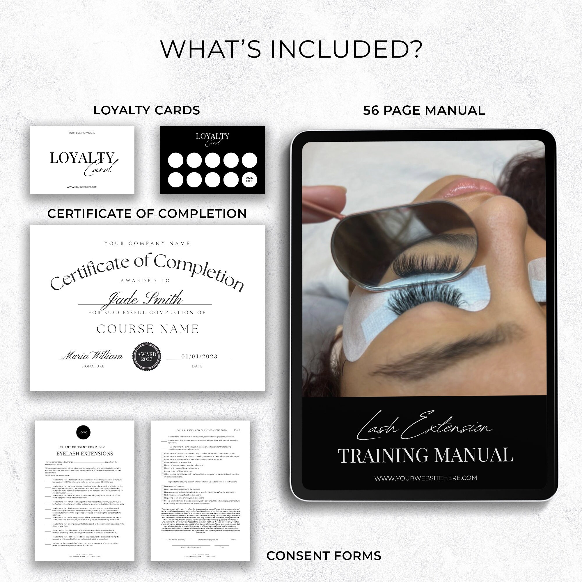 Lash Extension Training Guide Template Eyelash Extension - Etsy