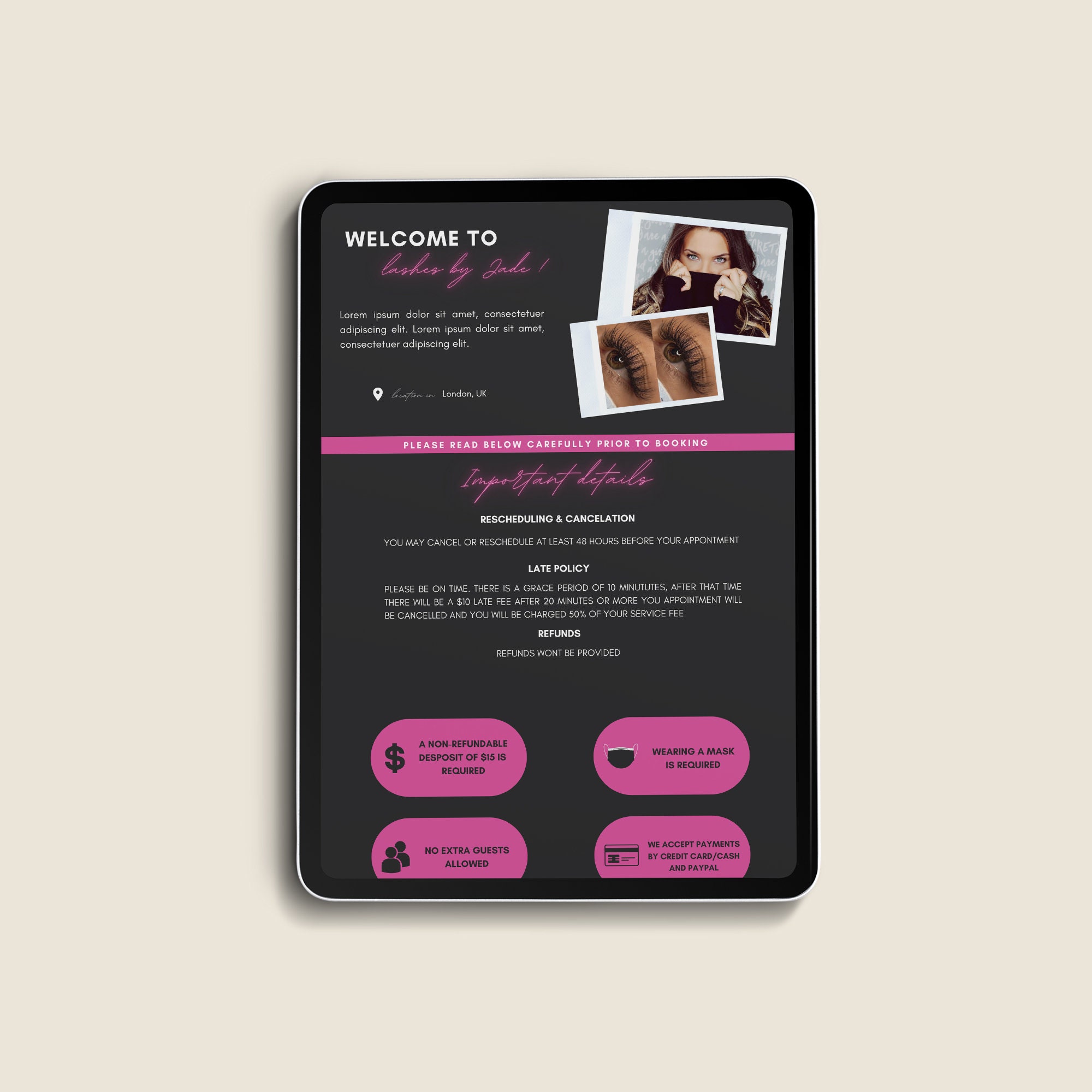 DIY Acuity Scheduling Template, Pink Website Template,booking Site ...
