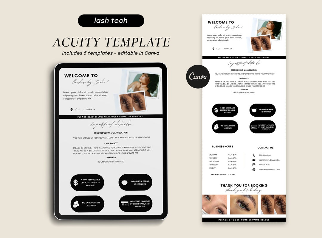 DIY Acuity Scheduling Template, Website Template,booking Site Template ...