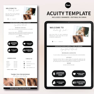 DIY Acuity Scheduling Template, Website Template, Black and White ...