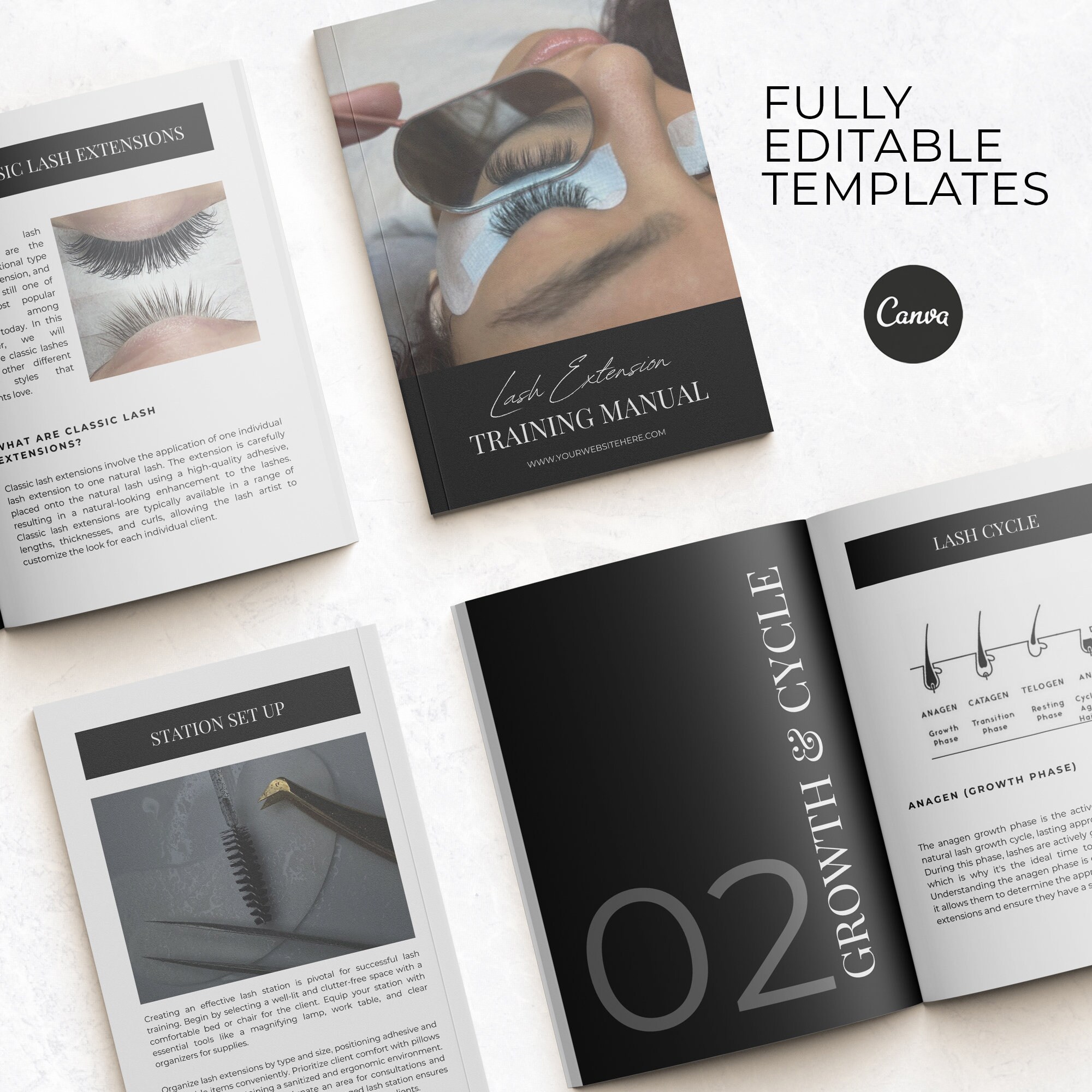 Lash Extension Training Guide Template Eyelash Extension - Etsy