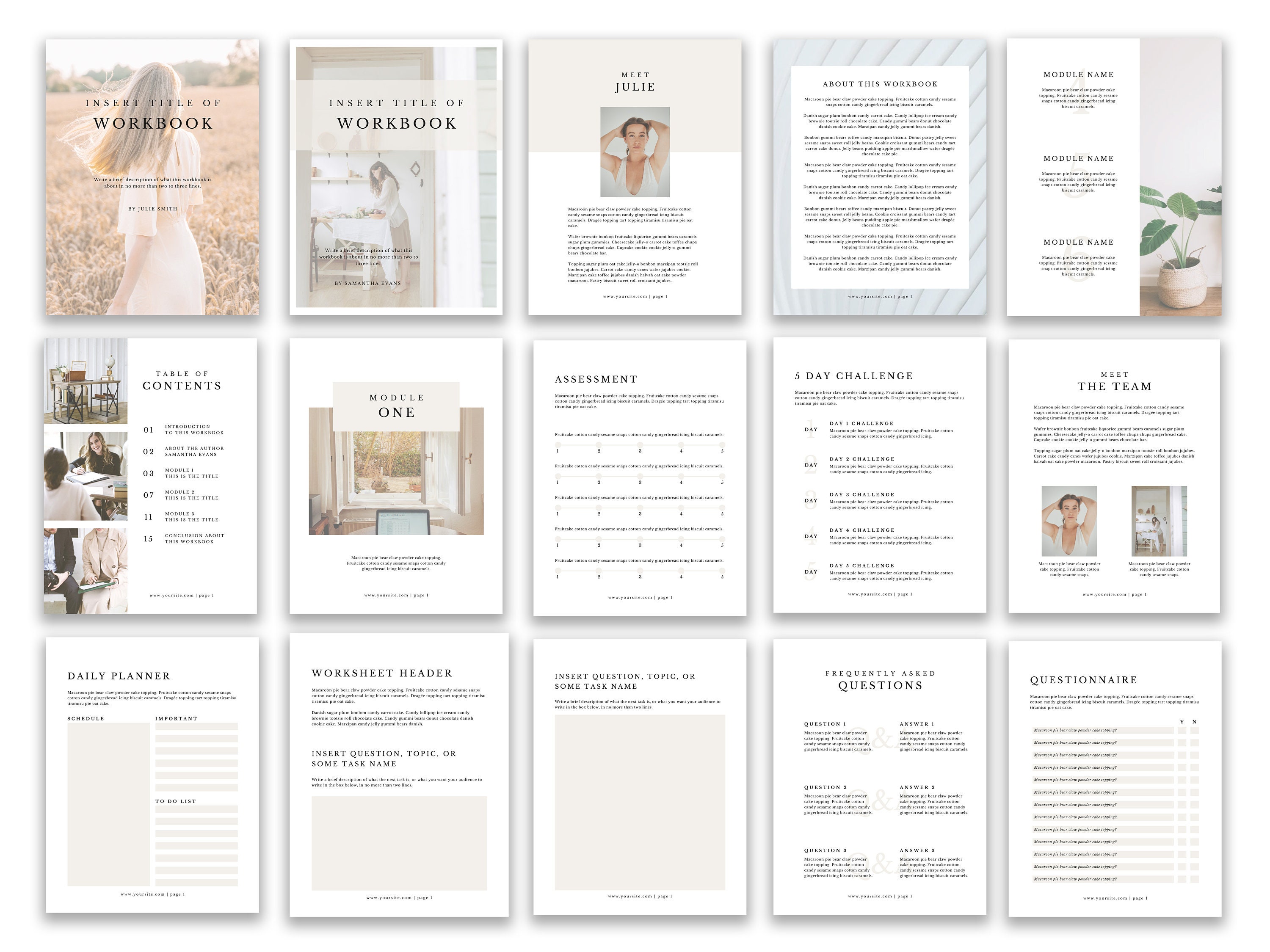 Workbook Template Canva , Coaching Workbook Kit , Course Workbook ...