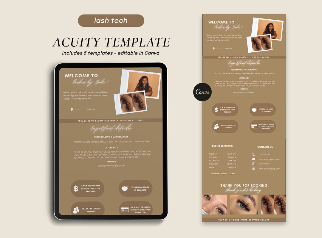 Acuity Scheduling Template, Brown Website Template,Booking Site ...