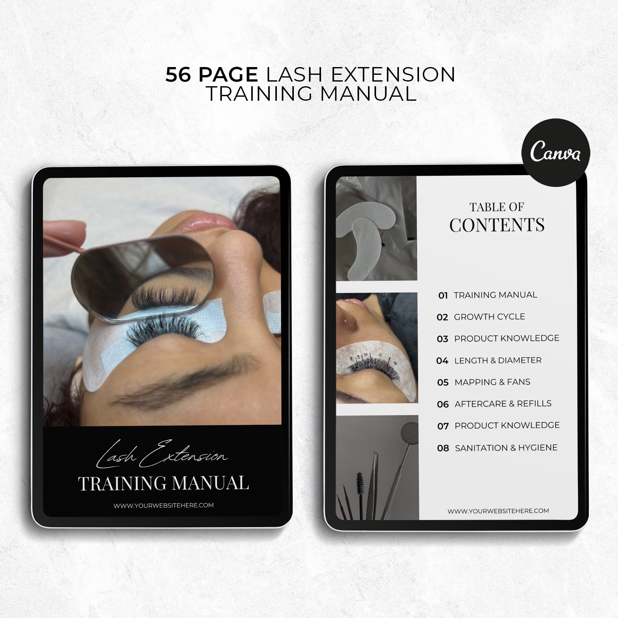 Lash Extension Training Guide Template Eyelash Extension - Etsy