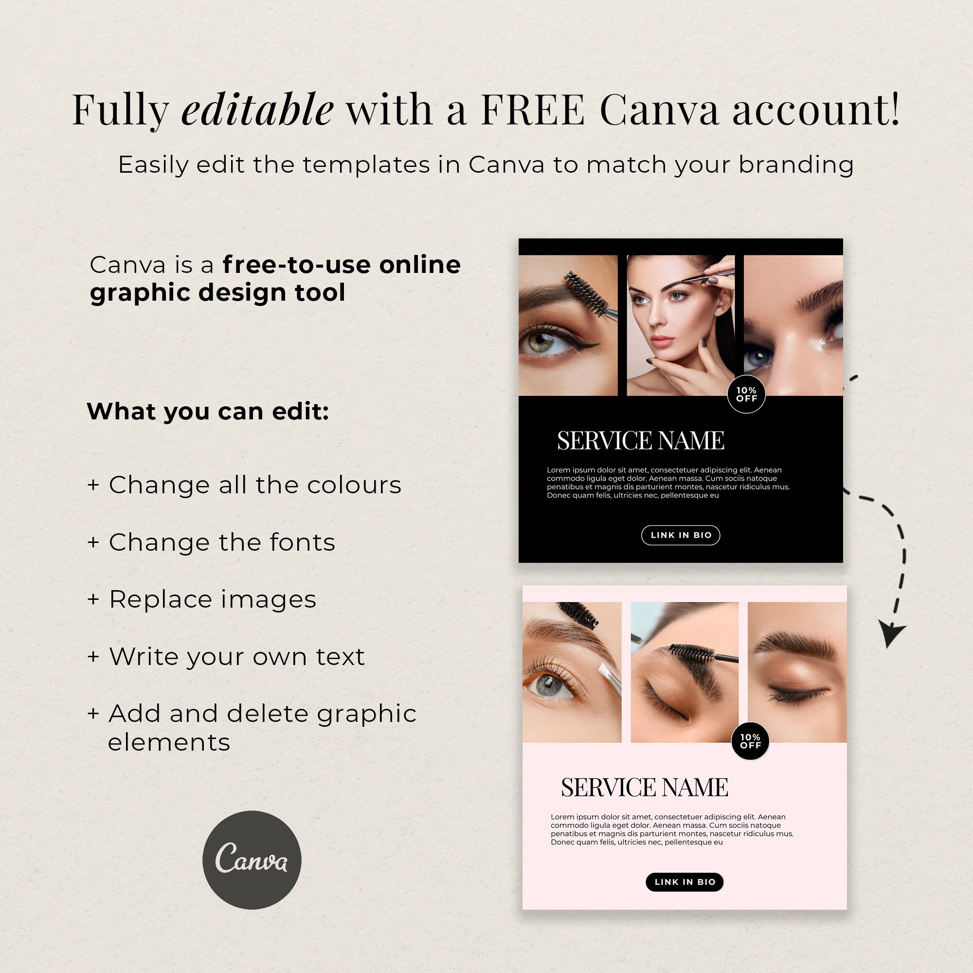 150 Brow Tech Templates ,brow Lamination Template, Brow Tint Template ...