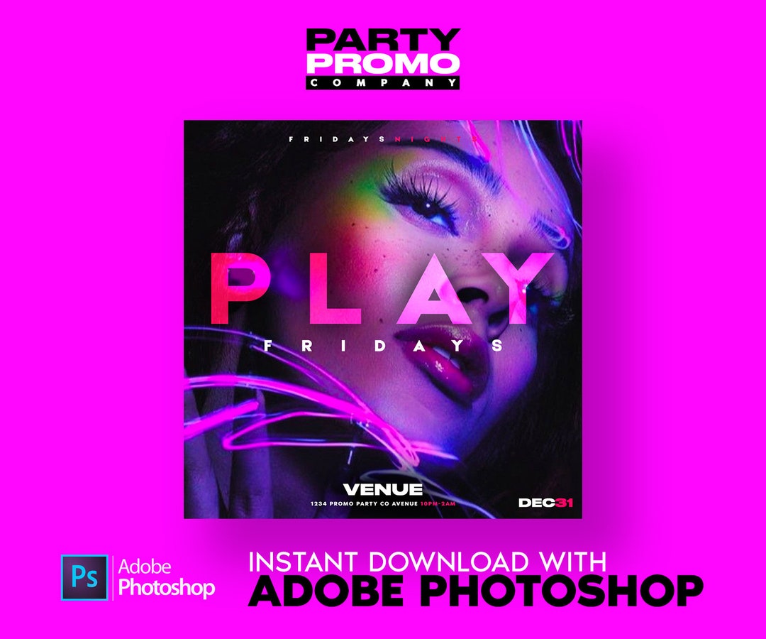 Model Club Flyer for Experienced Photoshop Users Only - Etsy