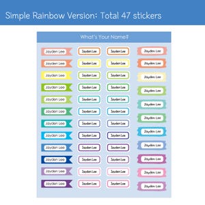 Waterproof Name Stickers Daycare Kinder Labels, School Name Labels - Etsy